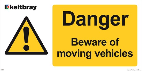 First Response Site Services. Caution - Beware Of Moving Vehicles 600mm ...