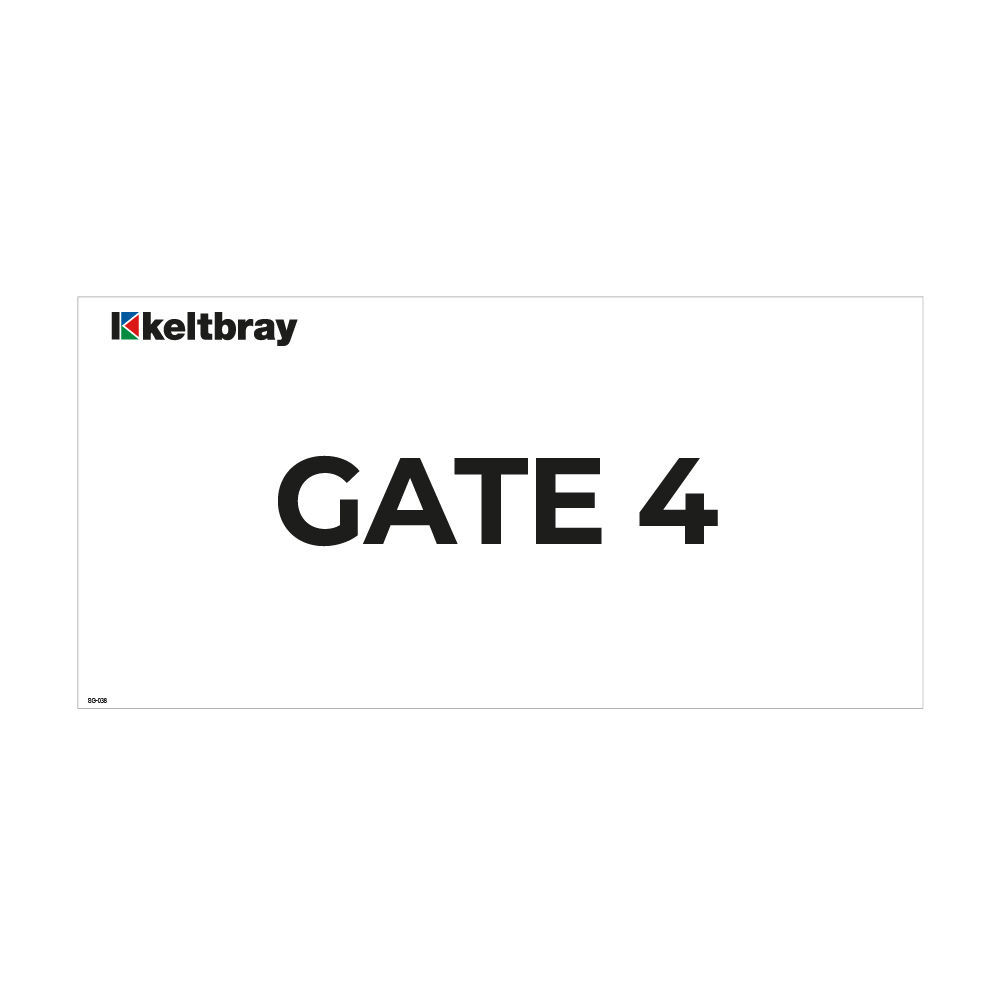 First Response Site Services. Gate 4 600mm x 300mm.